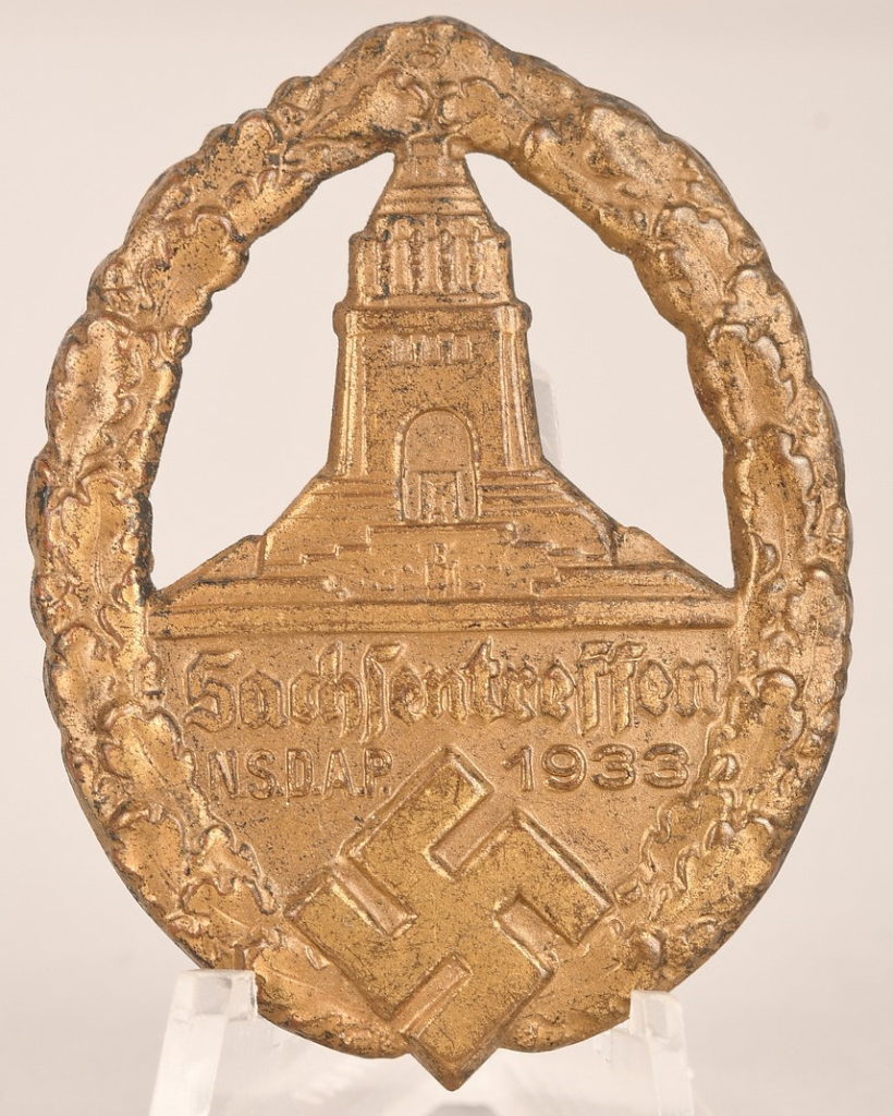 1933 NSDAP Sachsentreffen 1933 Tinnie / Rally Badge - Military Antiques