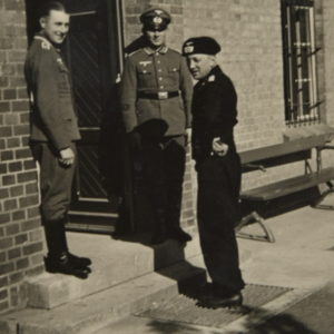 Heer Panzer Officer With Panzer Beret Photo - Military Antiques