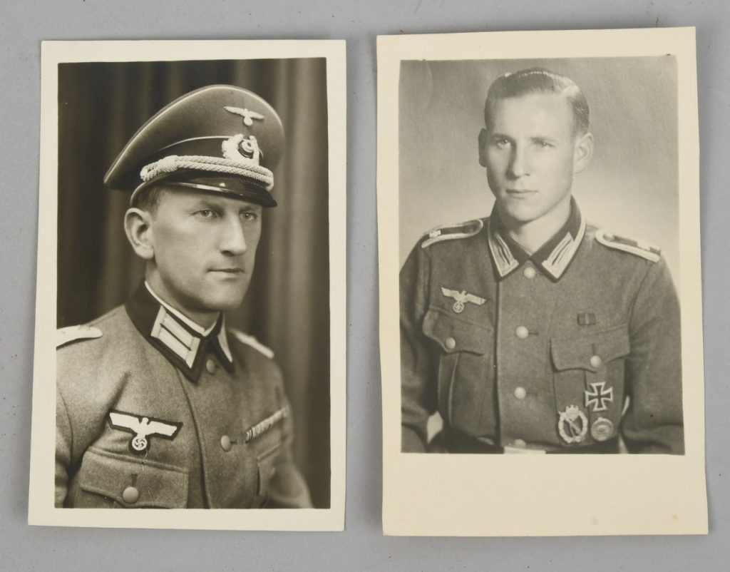 Two Related Heer Soldier / Officer Photos - Military Antiques