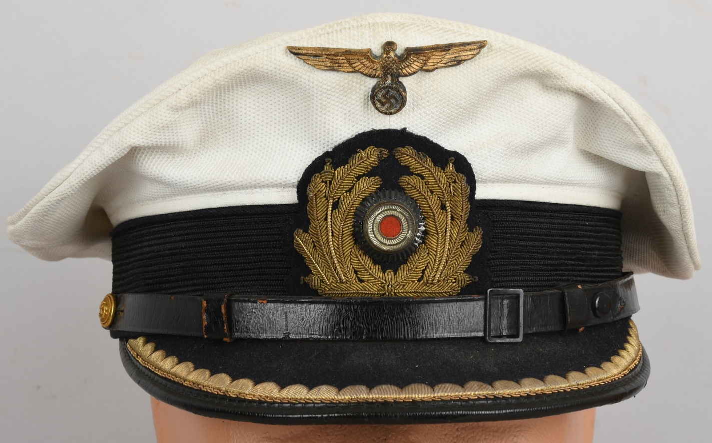 Kriegsmarine White Top Officer s Visor Cap Military Antiques